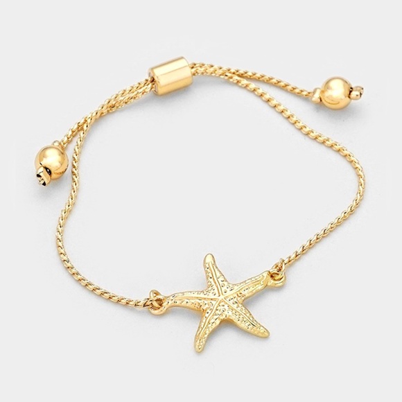 Jewelry | Metal Starfish Cinch Bracelet | Poshmark